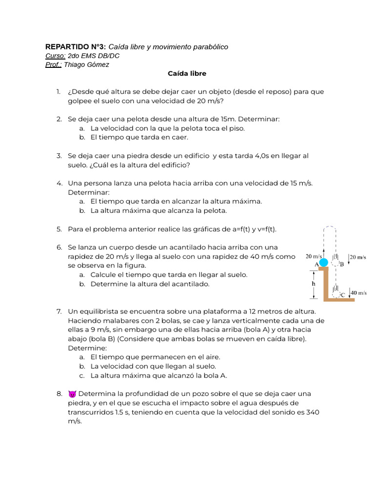 153302_Repartido_3__Ca_da_libre_y_parab_lico (1) | PDF | Velocidad