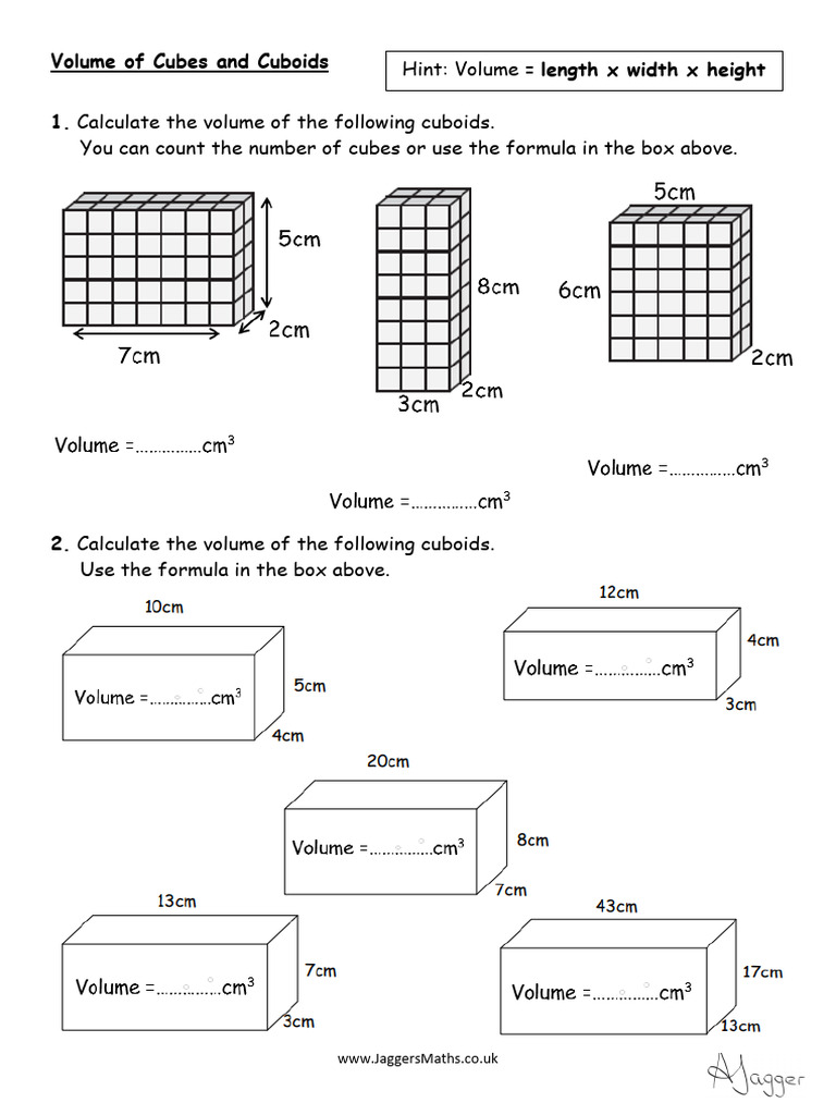 Volume Cube Cuboid | PDF