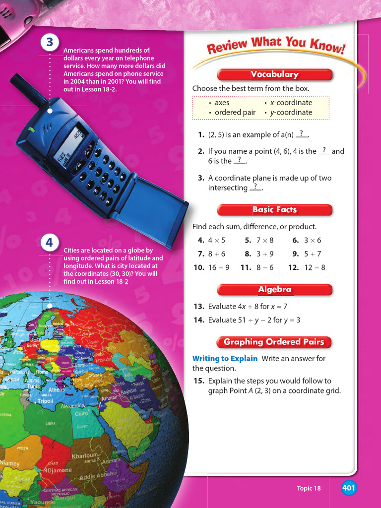 Topic 18 Equations and Graphs | PDF | Cartesian Coordinate System | The ...