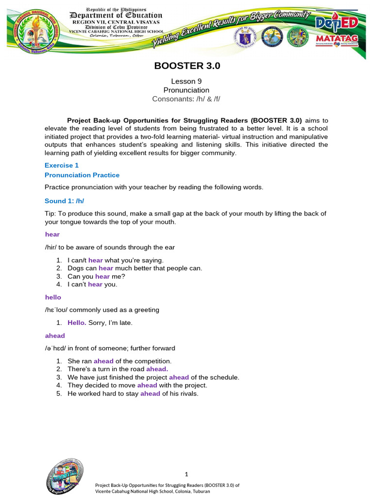 BOOSTER 3.0 Pronunciation Lesson 9 | PDF | Alcoholic Beverages