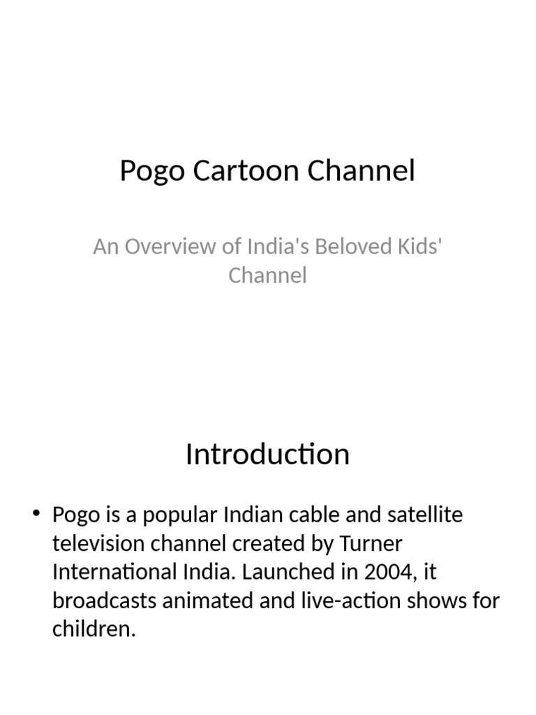 Pogo Cartoon Channel Presentation Updated | PDF