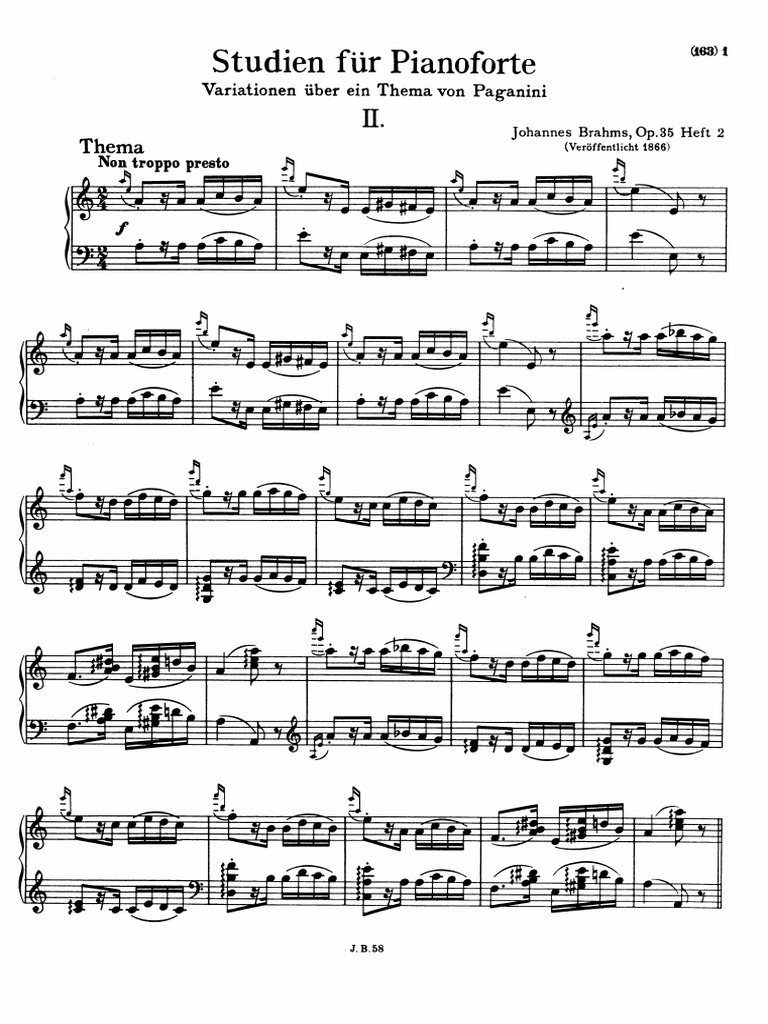 Brahms Paganini Variations Book 2 | PDF