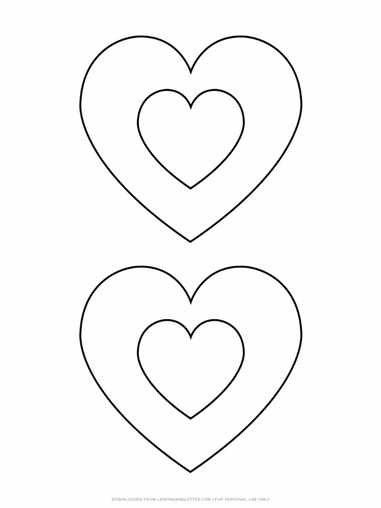 Heart Shape Template19 | PDF