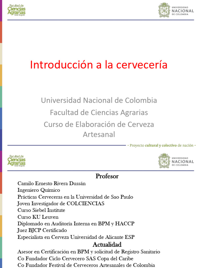 Sesion I Introducción | PDF | Cerveza inglesa | Cerveza