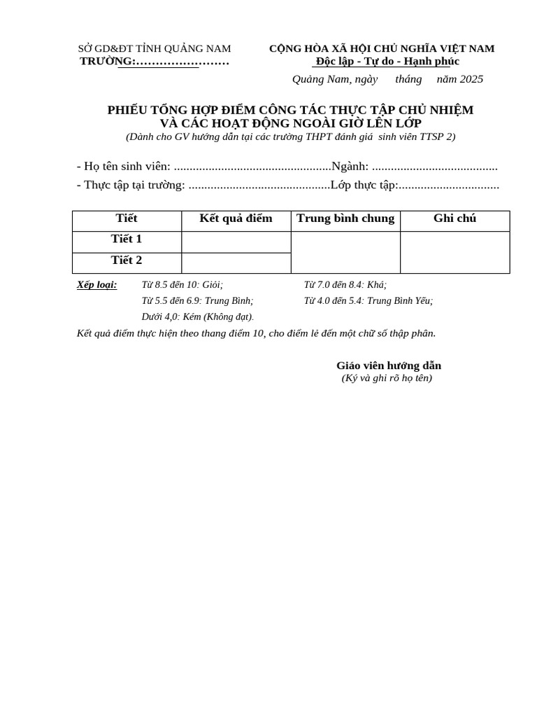 2.phieu Danh Gia Tong Hop CN-HDNG-SL01 | PDF