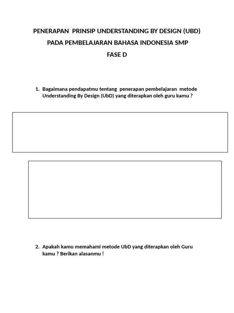Penerapan Prinsip Understanding by Design | PDF