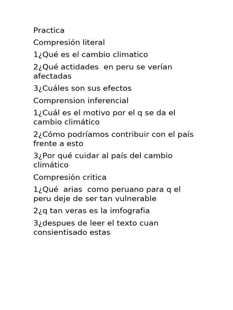 Conciencia sobre el Cambio Climático | PDF