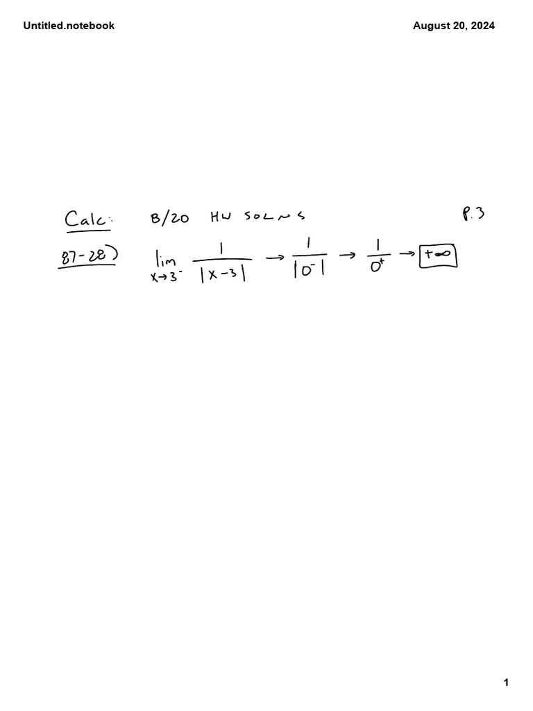 AP Calc - HW Solutions - 8.20.24 p3 | PDF