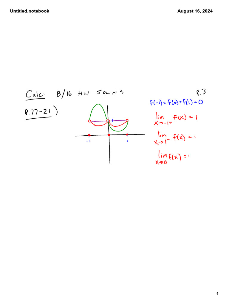 AP Calc - HW Solutions - 8.16.24 p3 | PDF