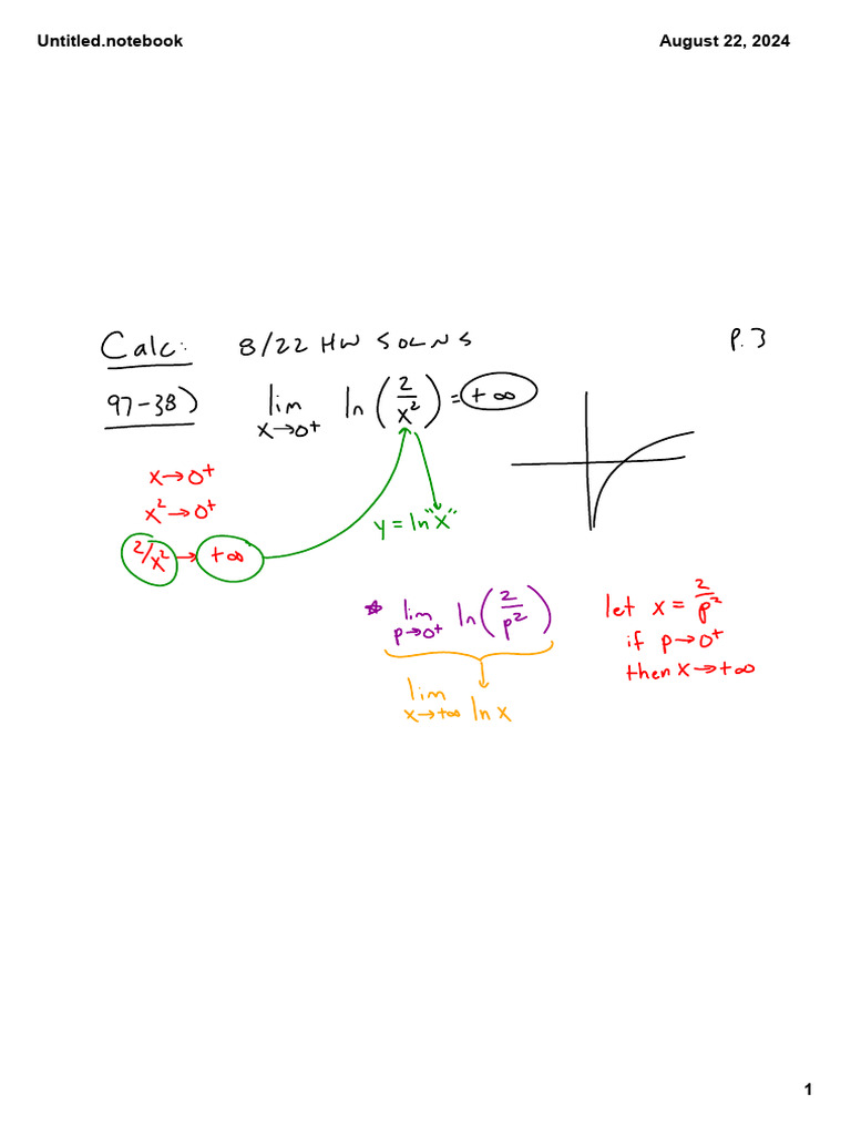 AP Calc - HW Solutions - 8.22.24 p3 | PDF