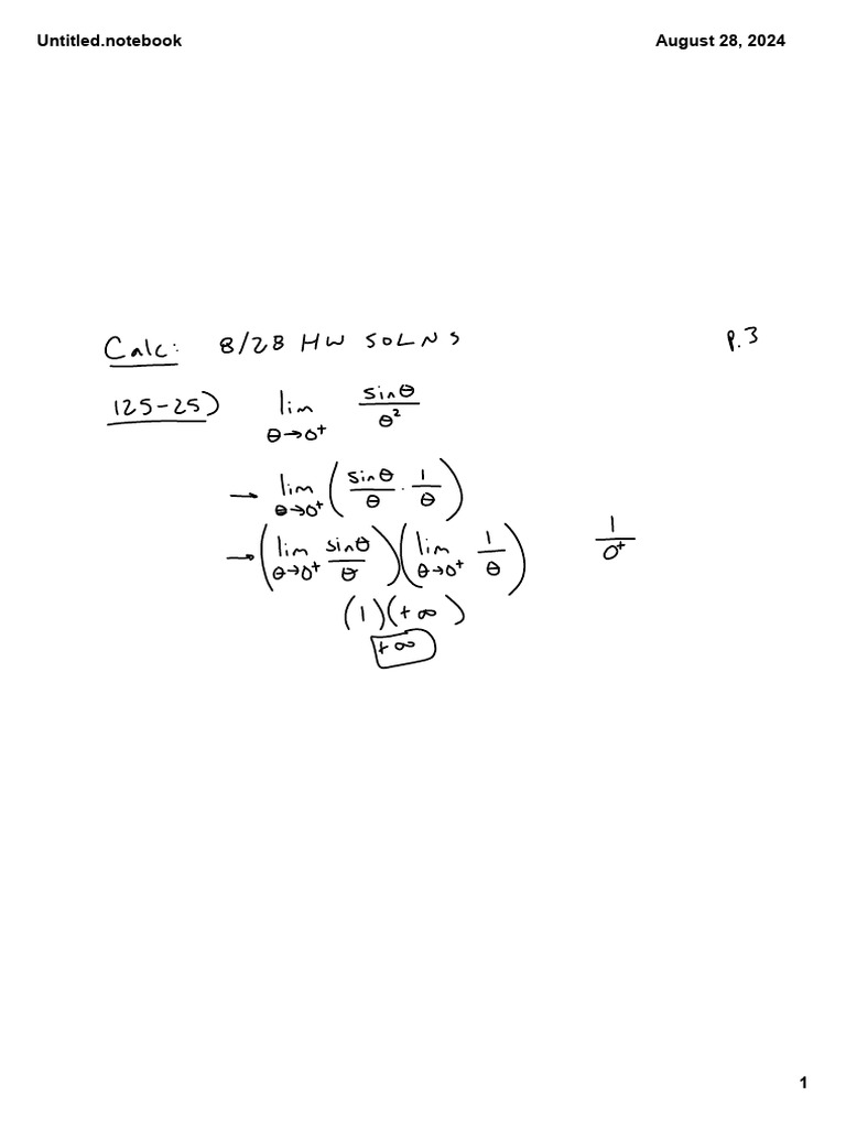 AP Calc - HW Solutions - 8.28.24 p3 | PDF