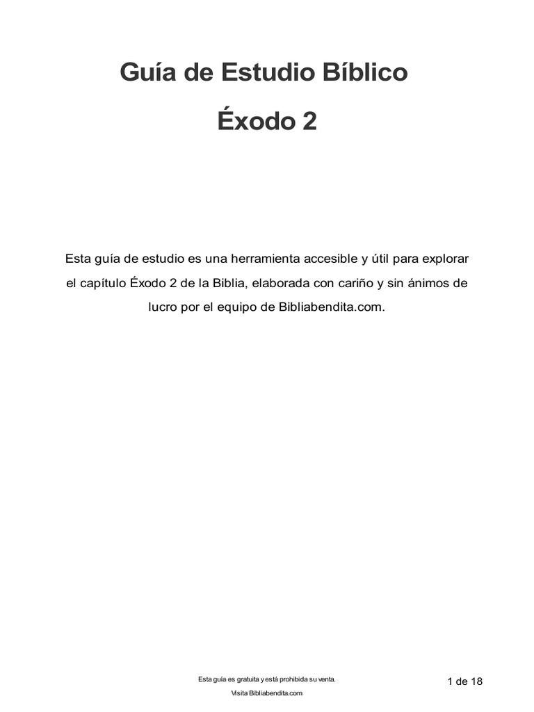 Exodo 2 | PDF | Moisés | Libro del éxodo
