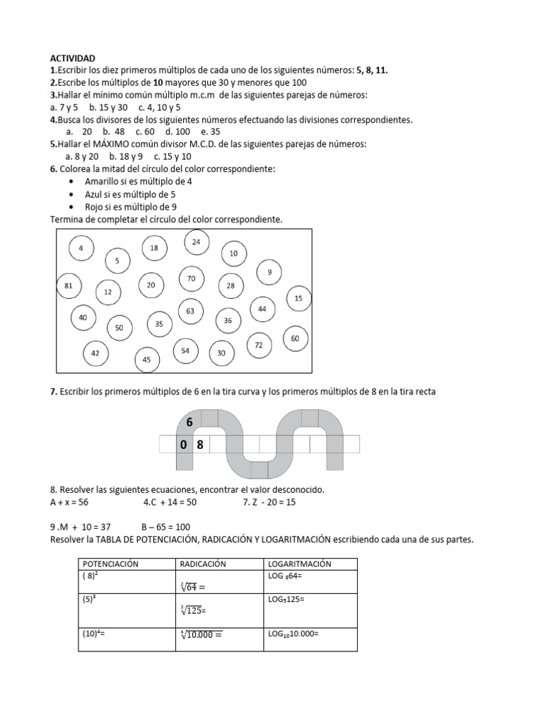 Actividad Matematicas Iip | PDF