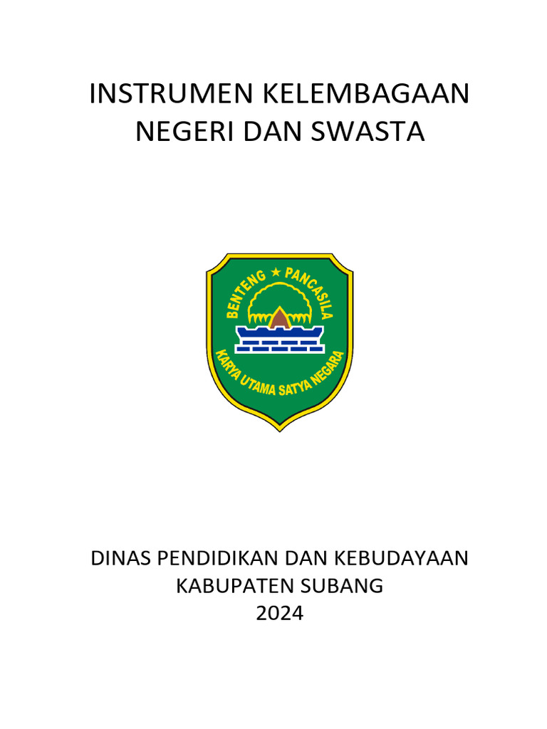 Instrumen Kelembagaan 2024 Smp Dafa | PDF