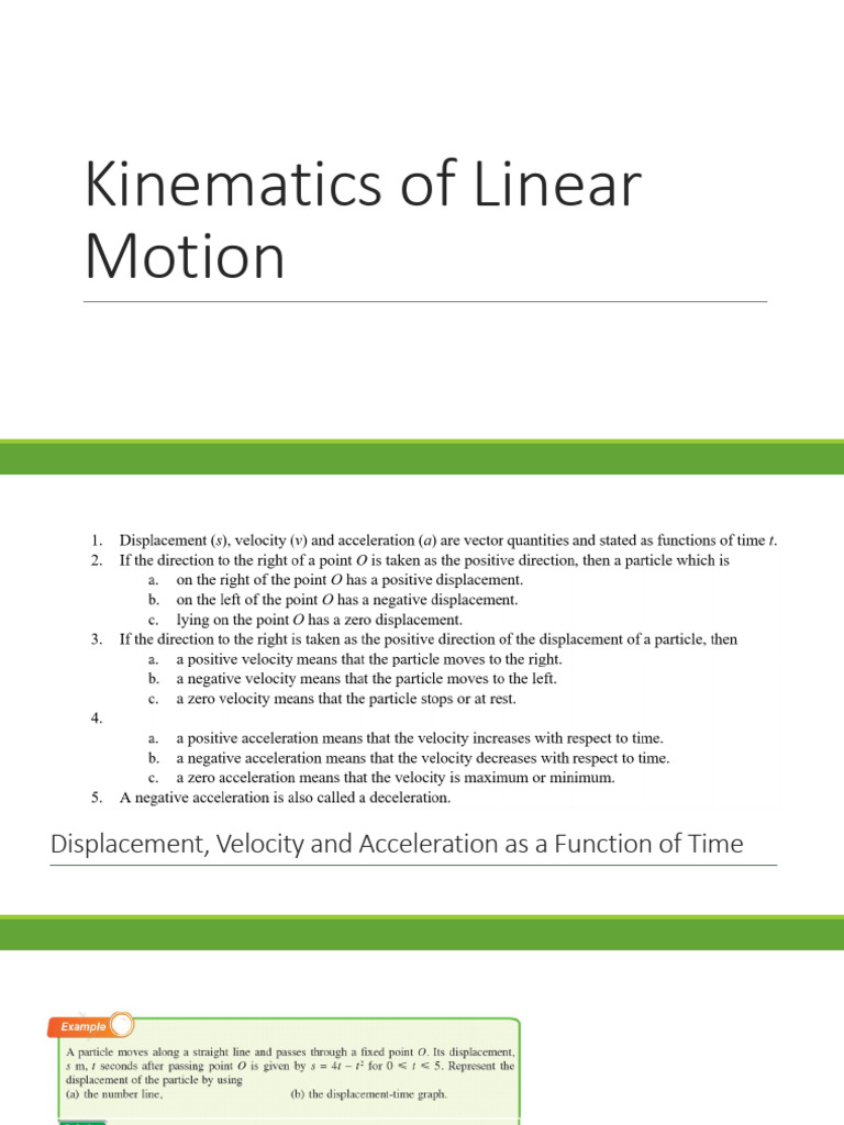 Kinematics of Linear Motion (Edit 081124)_241108_092533 | PDF