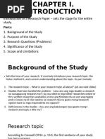 Introduction Vs Background of The Study | PDF