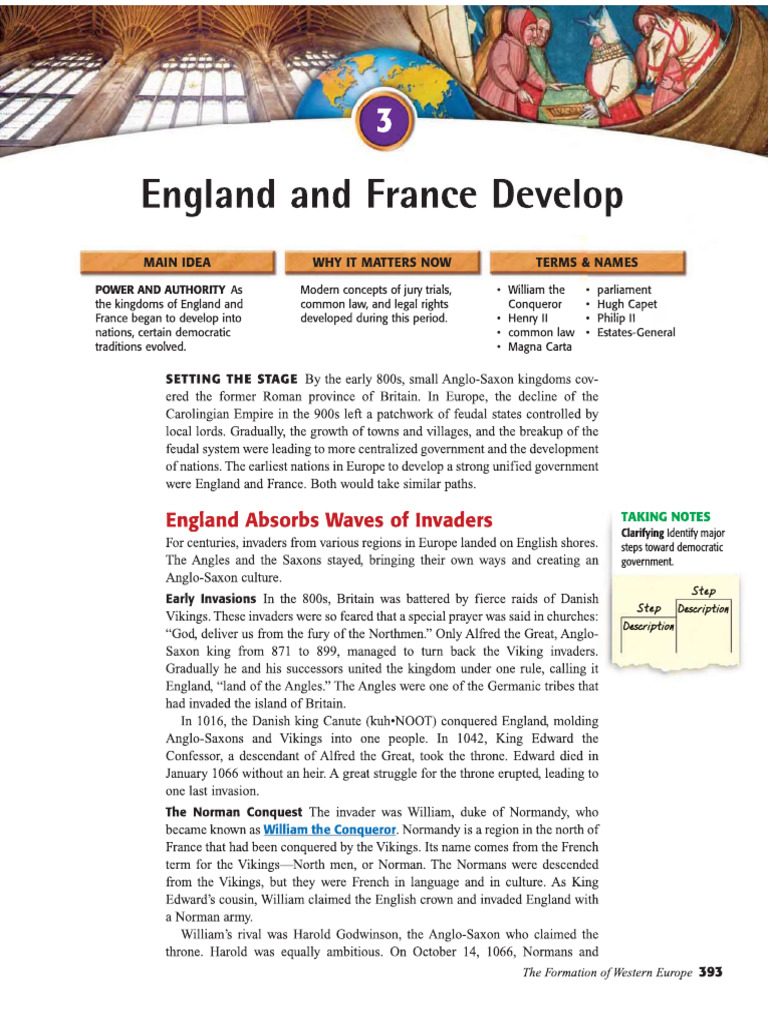 England and France Middle Ages | PDF