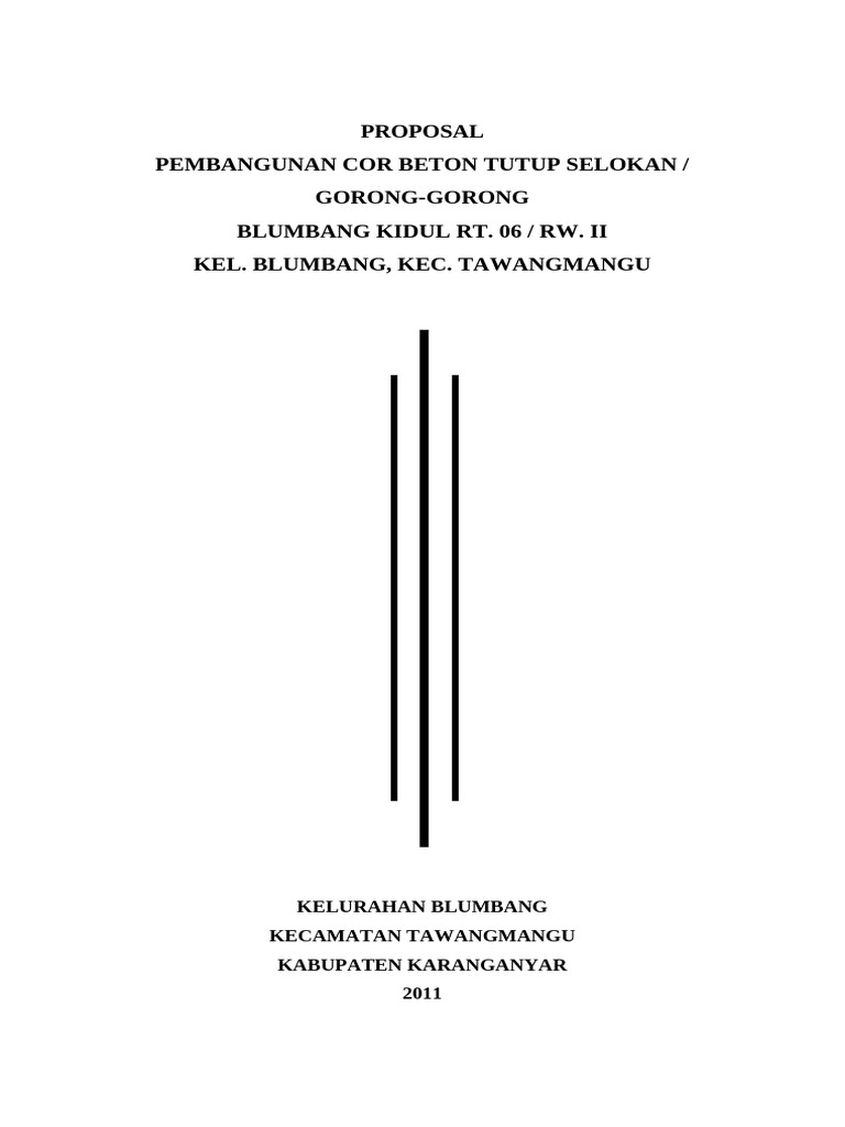 Proposal Pembangunan Cor Beton | PDF