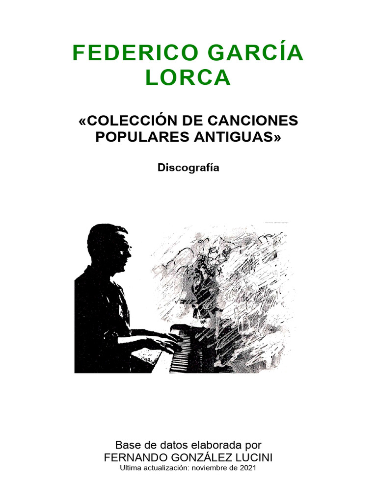 Coleccion de Canciones Populares Antiguas PDF | PDF | Federico García Lorca