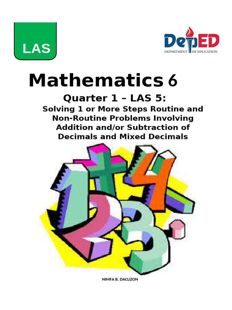 Week 3-LAS 5 - MATH 6 | PDF | Mathematics