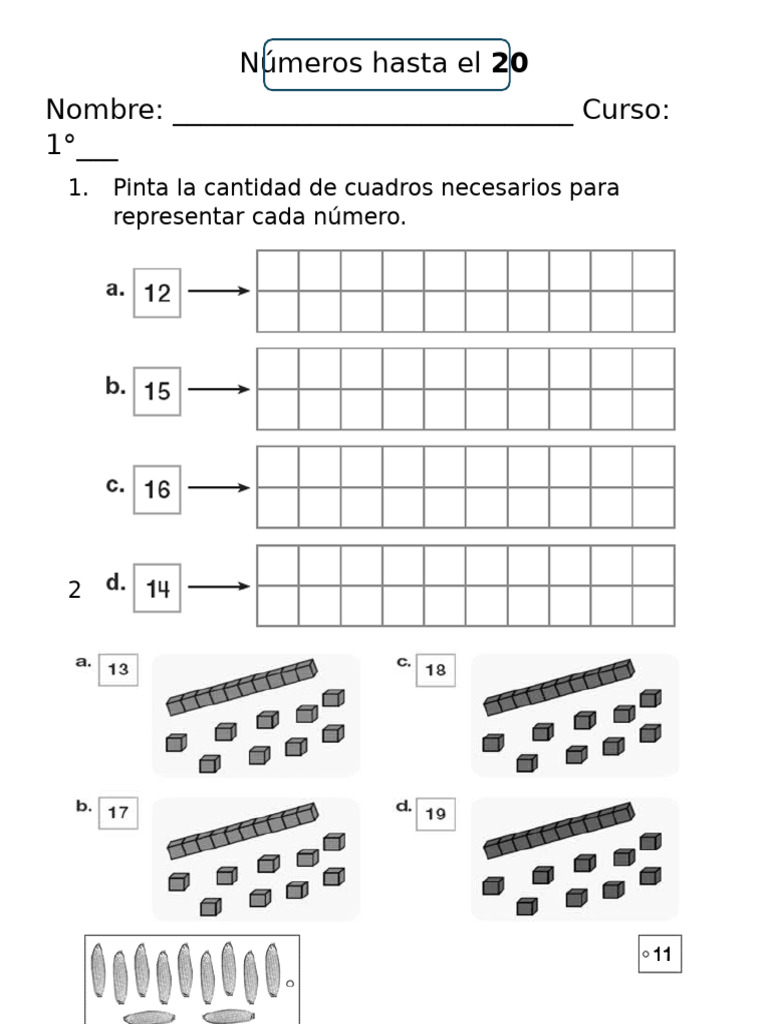 Números Hasta El 20 | PDF