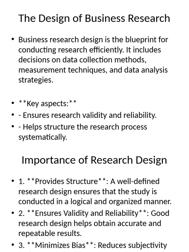 Super Detailed Business Research Design Part 2 | PDF | Survey ...