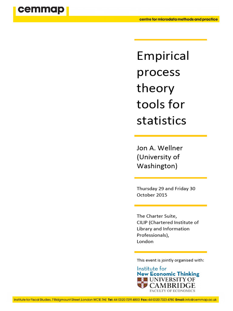 Empirical Process Theory Tools For Statistics | PDF | Mathematical Analysis | Statistical Theory