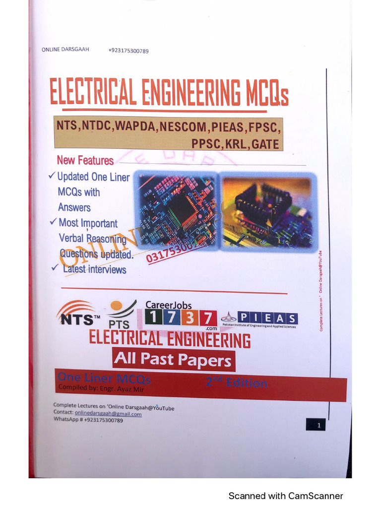 Nts Electrical Engineering Mcqs | PDF