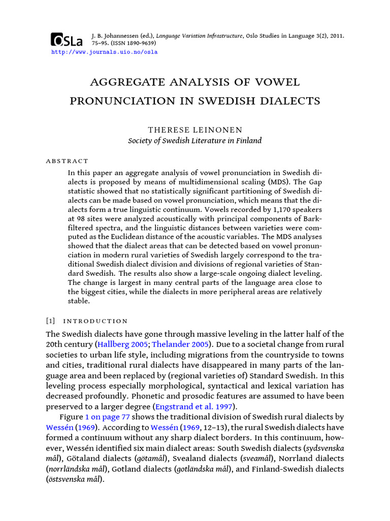 salvestad,+artikel_RILiVS_TL_rev | PDF | Vowel | Cluster Analysis