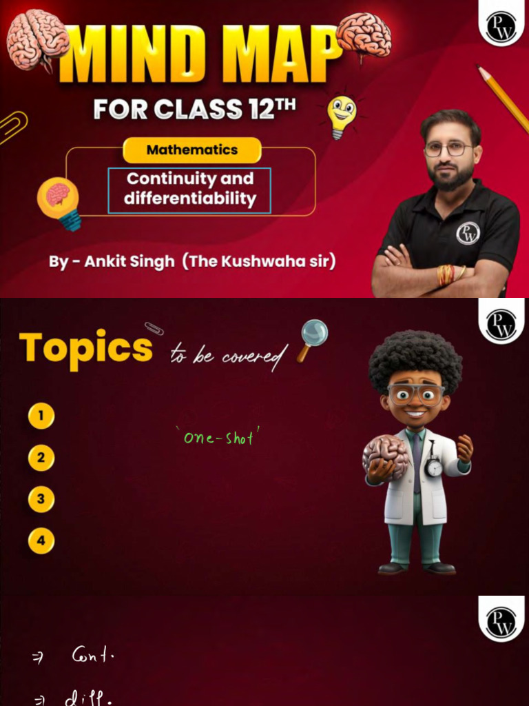 Continuity and Differentiability - Class Notes - Class 12th Mind Map ...