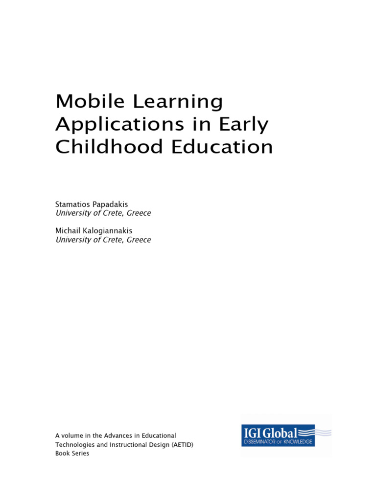 Mobile Learning Application For Early Childhood Education | PDF
