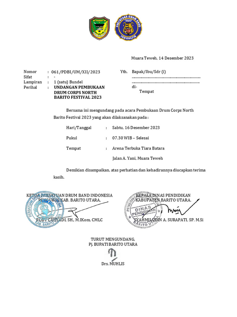 SURAT UNDANGAN VIP koreksi | PDF