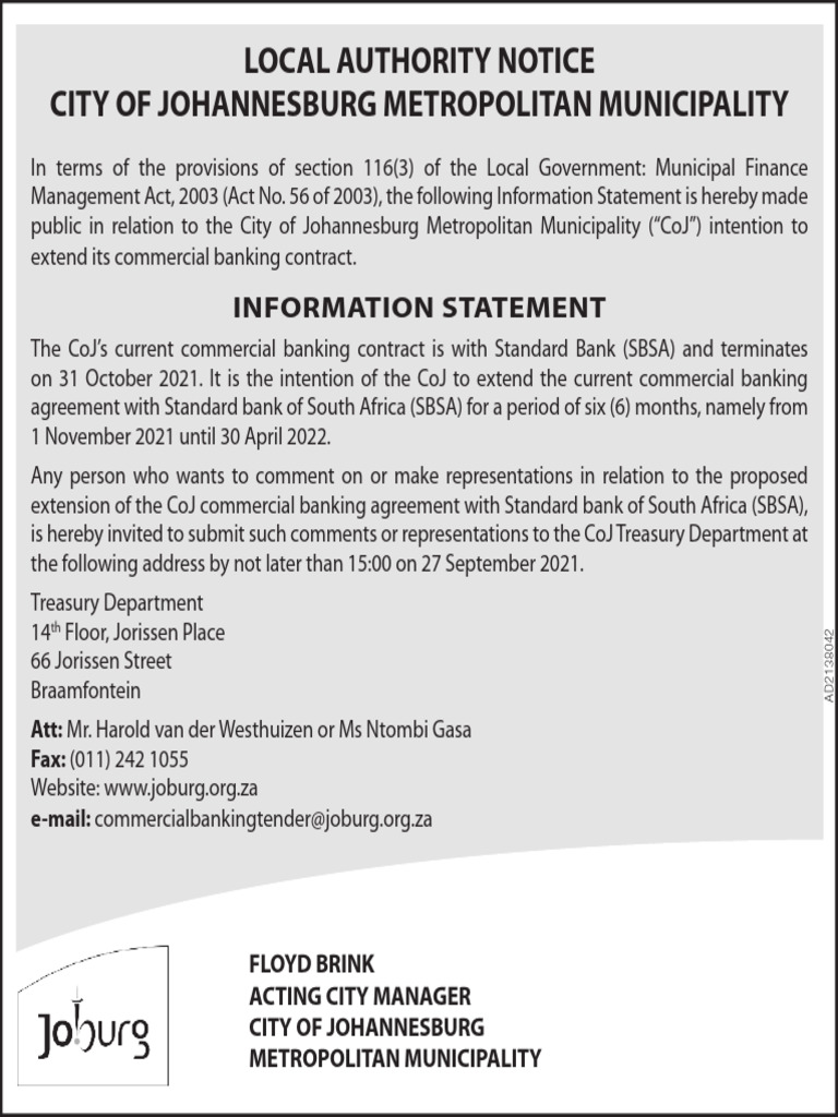 Notice For Commercial Banking | PDF