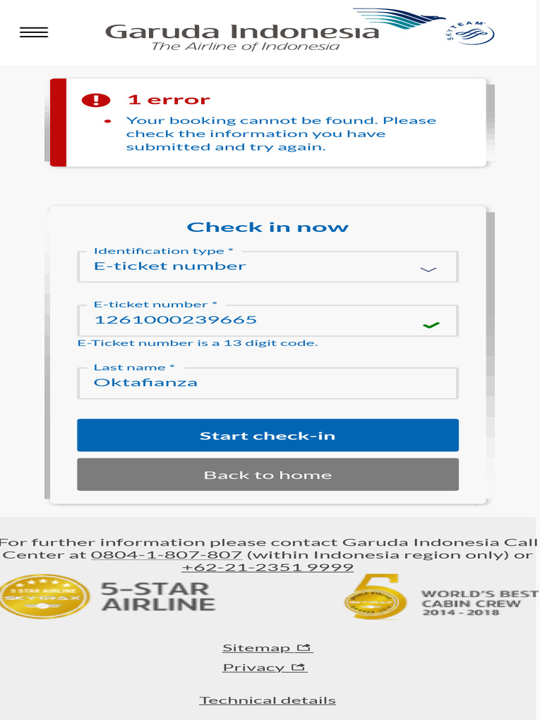 Garuda Indonesia Checkin - Identification | PDF