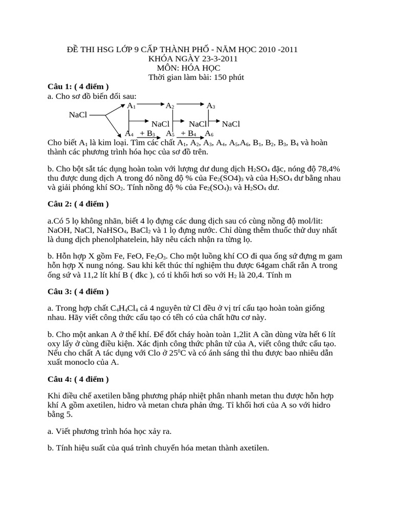 (123doc) - De-Thi-Hsg-Hoa-9-Tphcm-2011 | PDF