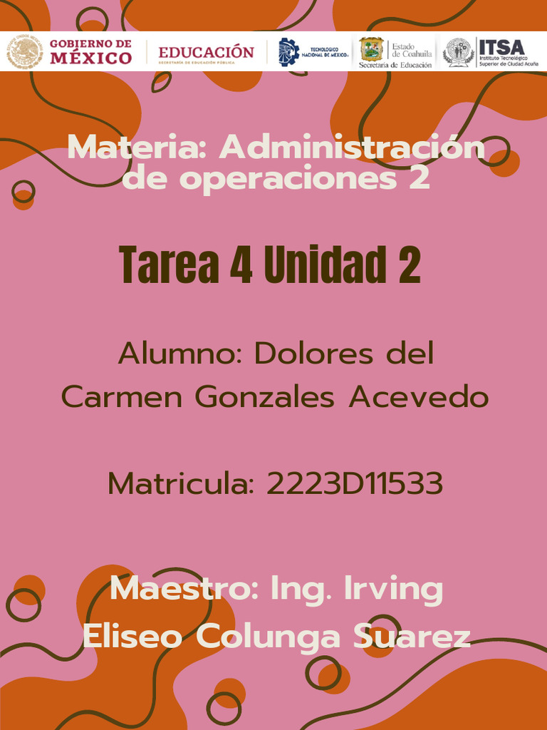 Tarea 4 Unidad 2 O | PDF