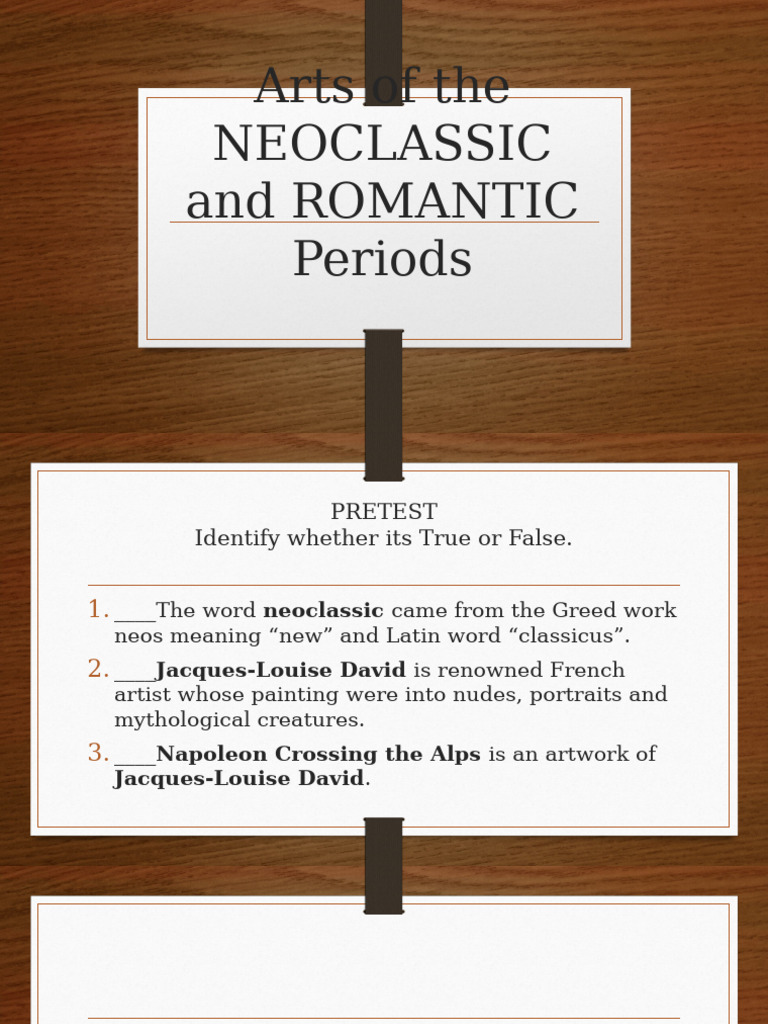 3rd q1 Arts of the NEOCLASSIC and ROMANTIC Periods | PDF | The Arts | Western Art