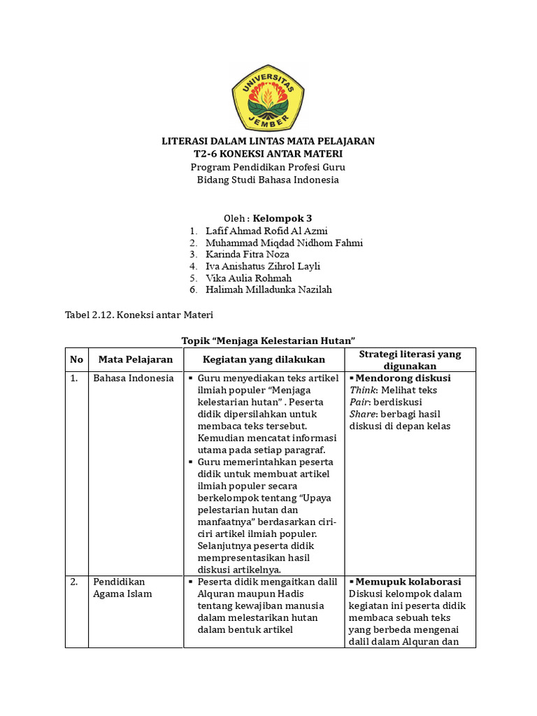 T2-6 Koneksi Antar Materi | PDF