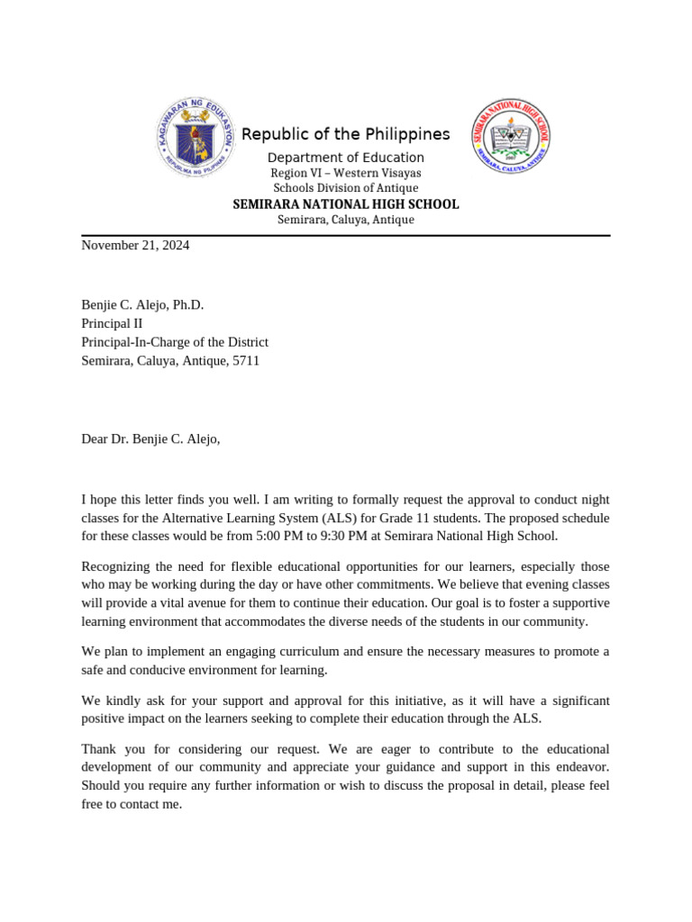 Request Letter To PID | PDF