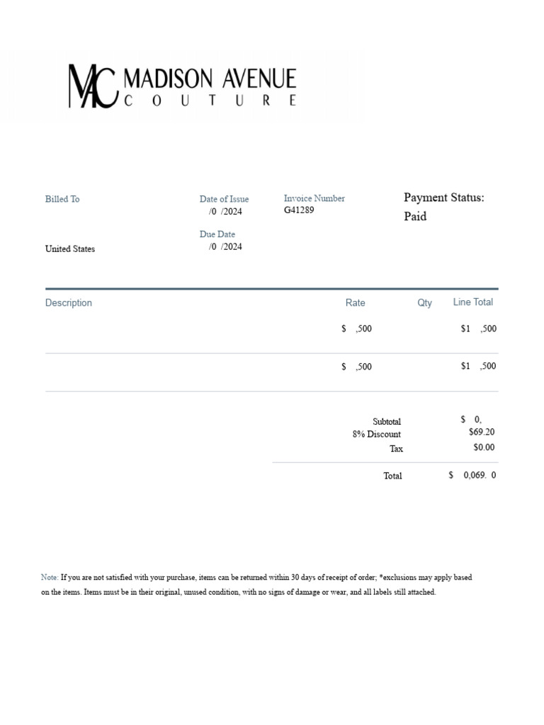 Hermès Birkin Purchase Invoice Details | PDF