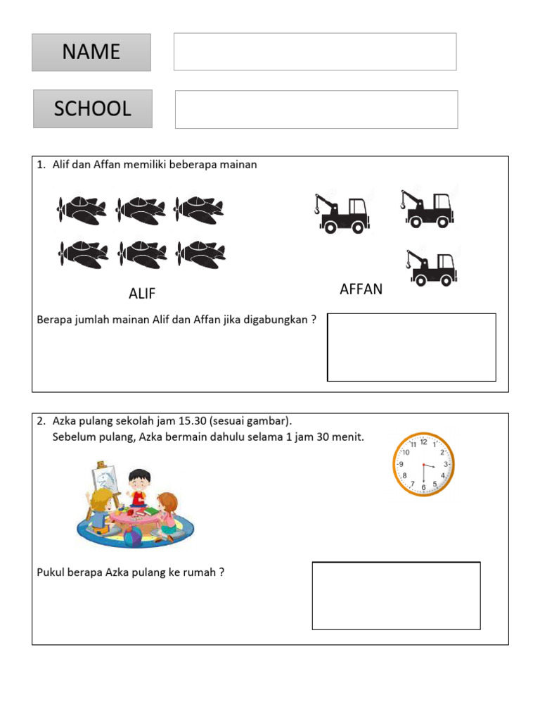 Math Exercise For KG | PDF