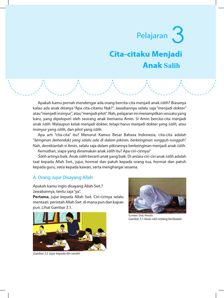 Kelas V Cita2ku Menjadi Anak Salih | PDF