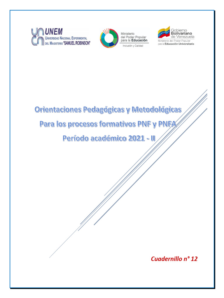Cuadernillo Orientaciones Pedagógicas 2021-Ii | PDF | Aprendizaje | Enseñando