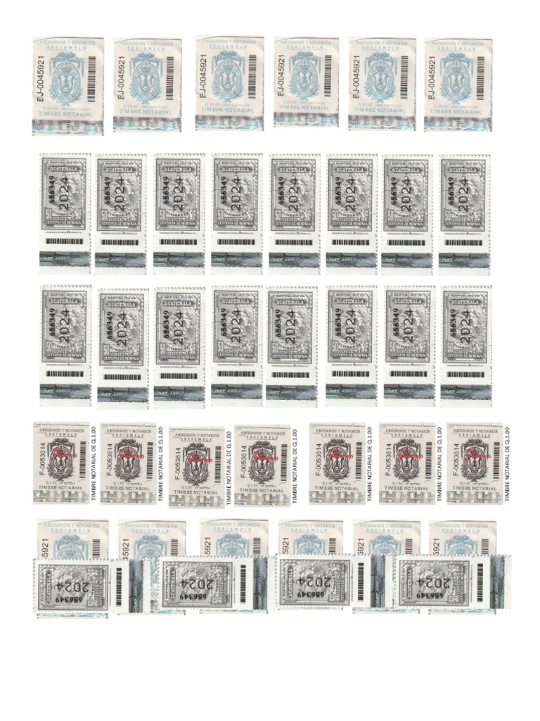 Timbres Fiscales y Notarias | PDF