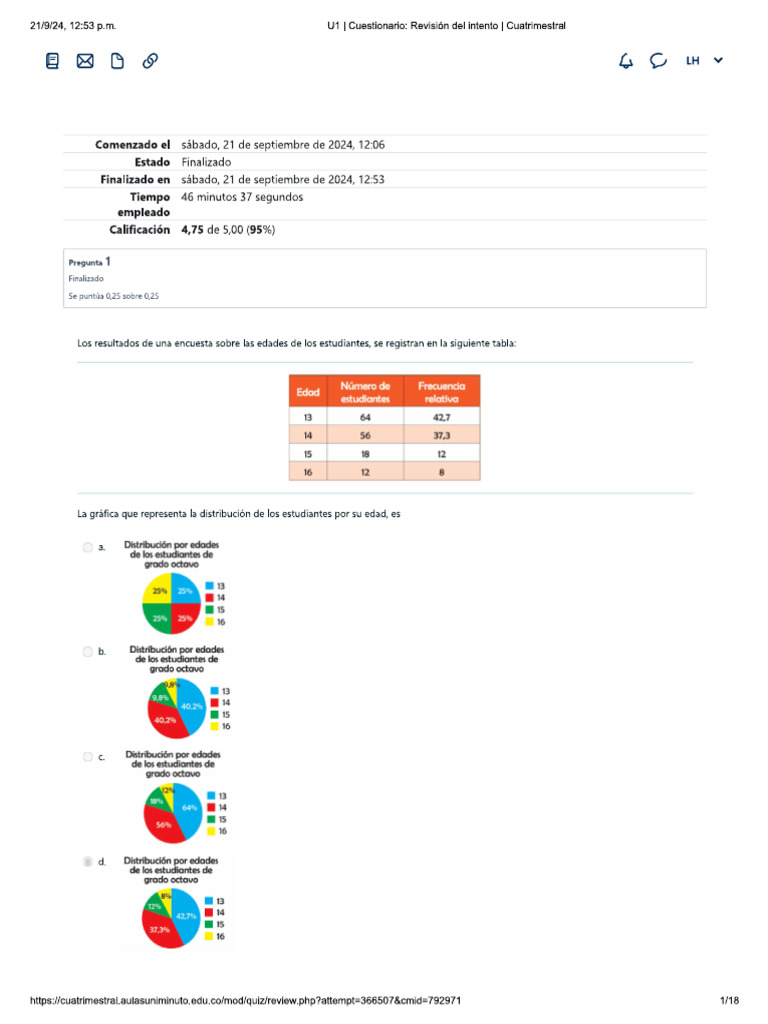 cuestionario estadisticas | PDF