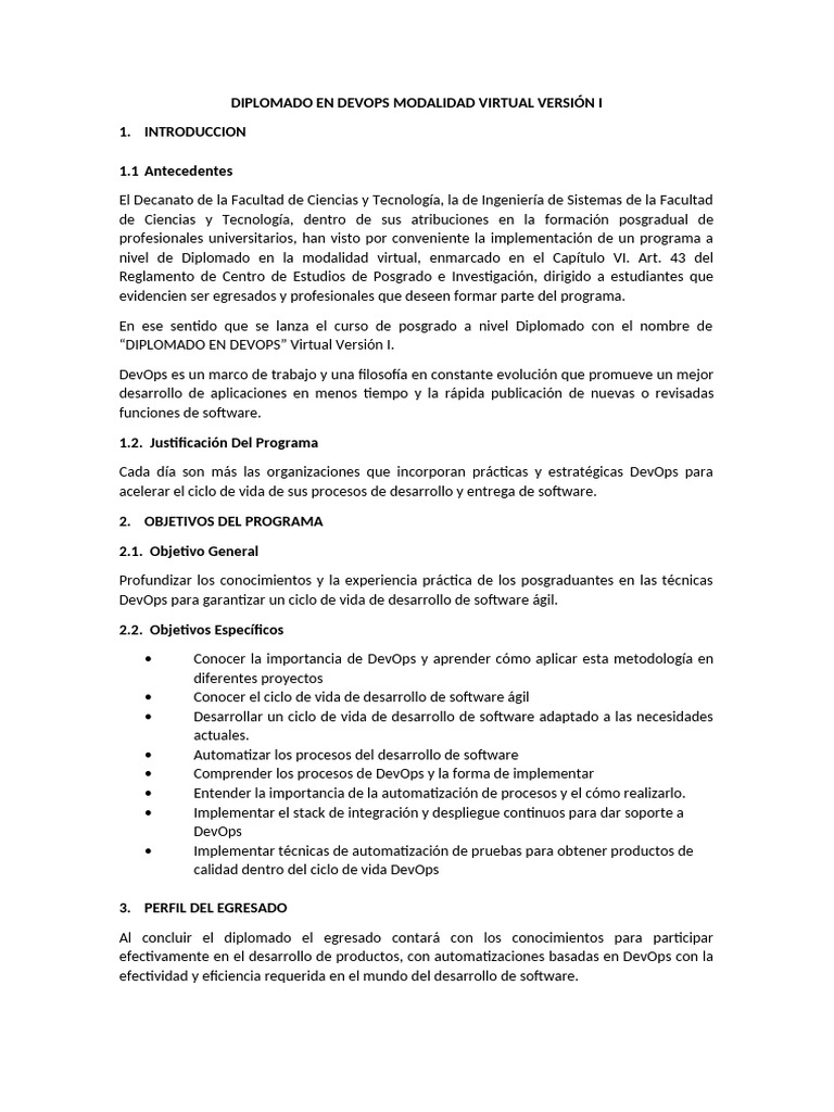 Diplomado Virtual en DevOps I | PDF | Ingeniería de software | Software