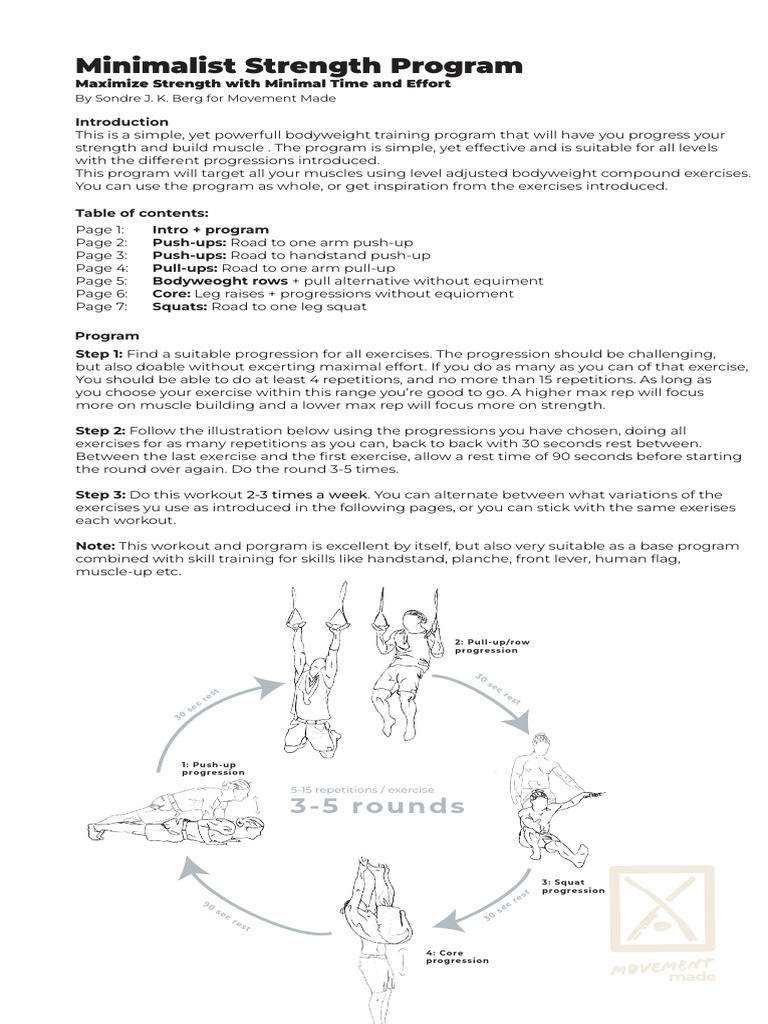 Minimalistic Strength Program | PDF | Musculoskeletal System | Limbs (Anatomy)