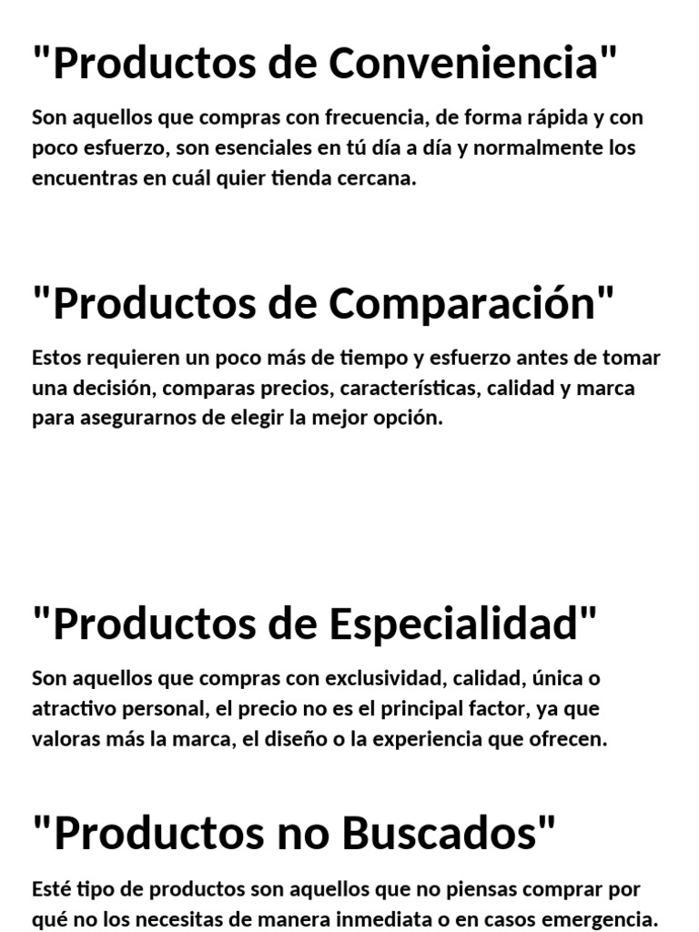Productos de Conveniencia | PDF