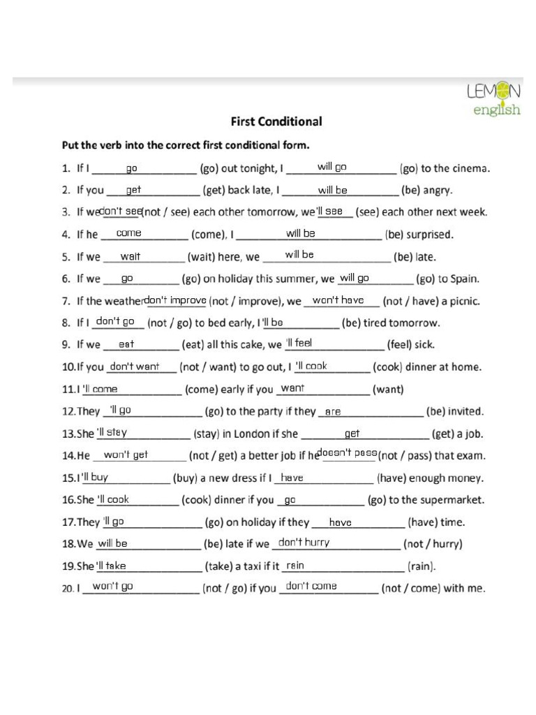 First Conditional | PDF