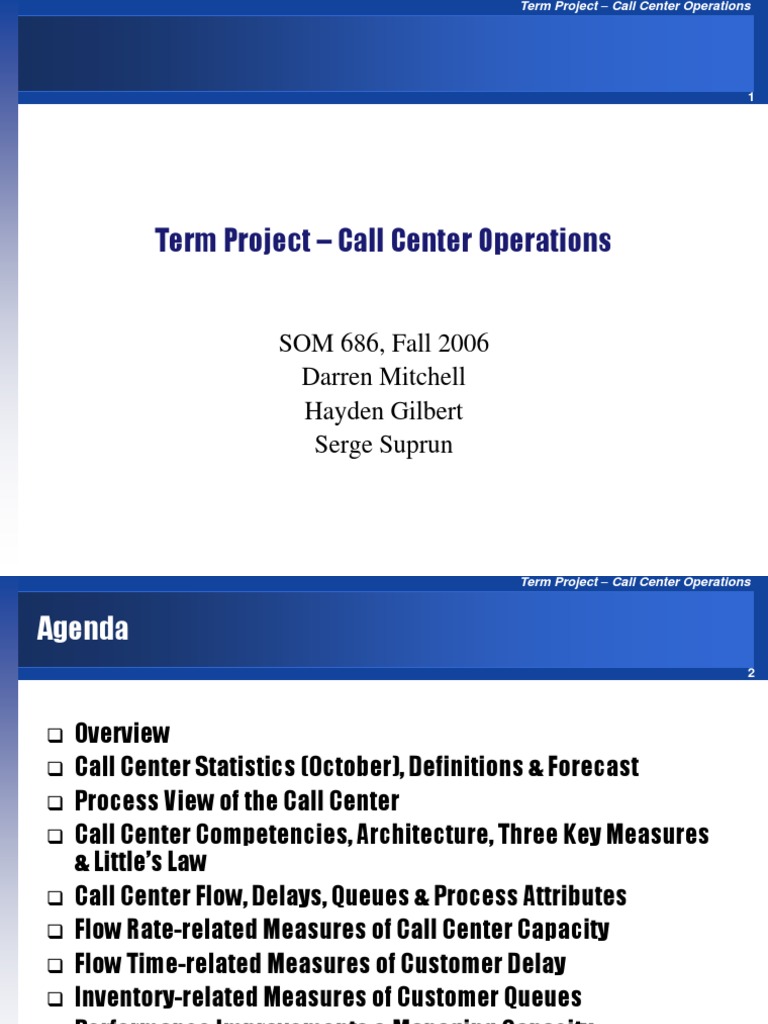 Call Center | PDF | Call Centre | Forecasting